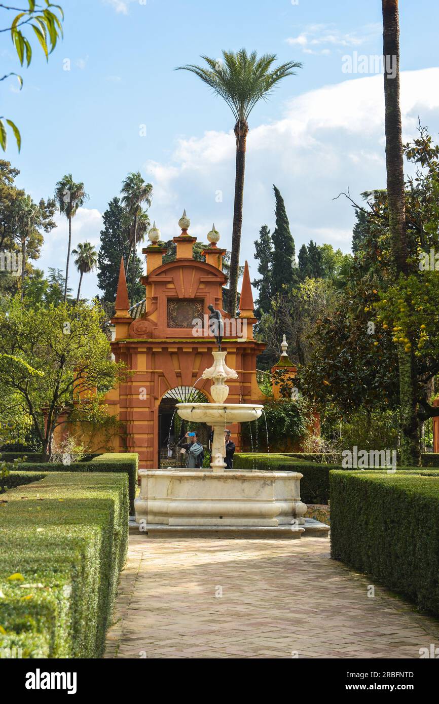 The Seville Alcazar. The palace complex, a UNESCO World Heritage Site ...