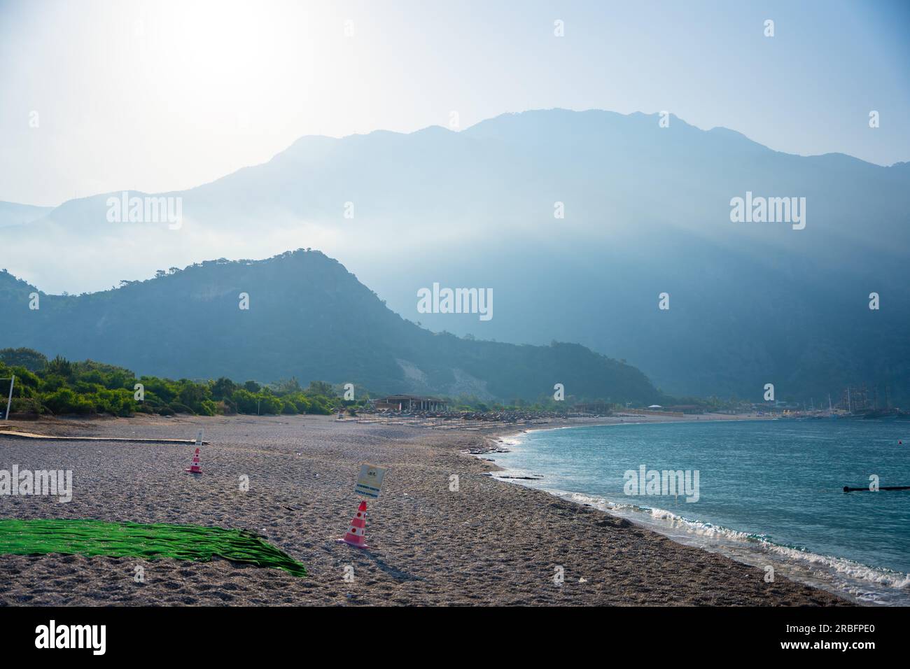 Aerial view blue lagoon without hi-res stock photography and images - Alamy