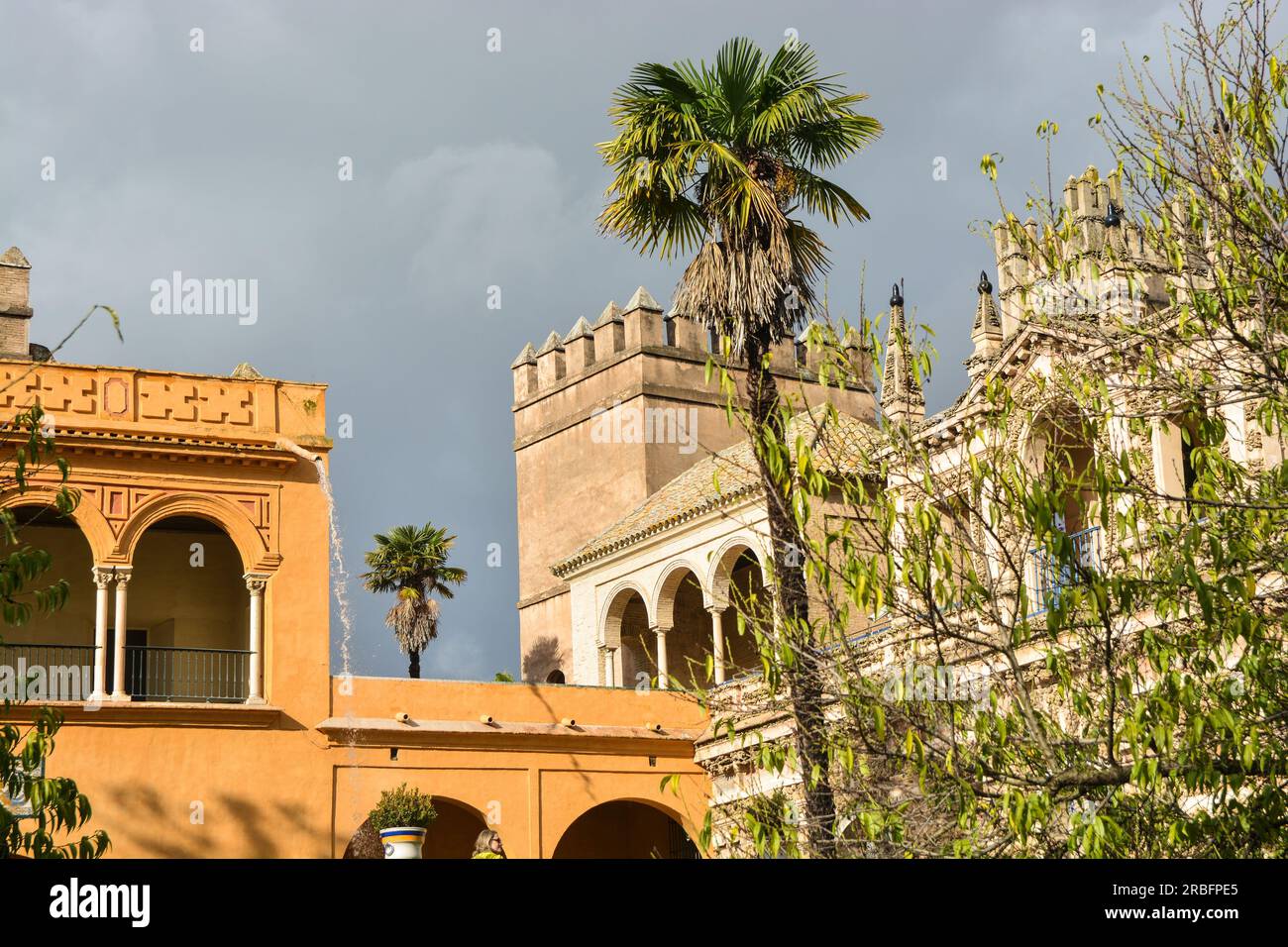 The Seville Alcazar. The palace complex, a UNESCO World Heritage Site ...
