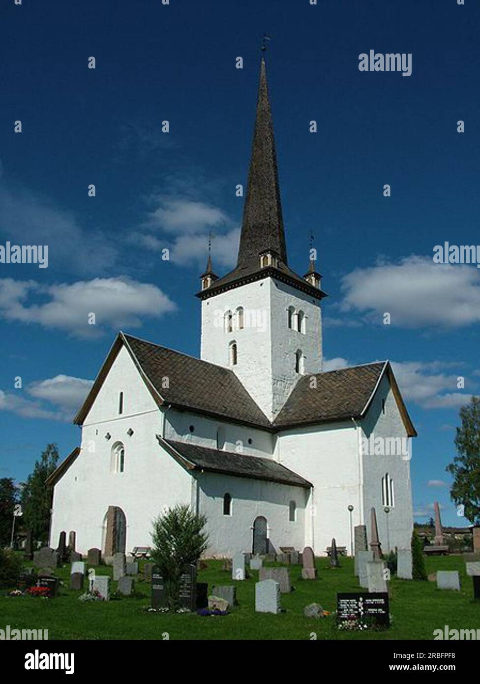 Nes Church, Ringsaker, Norway 1250 by Romanesque Architecture Stock ...