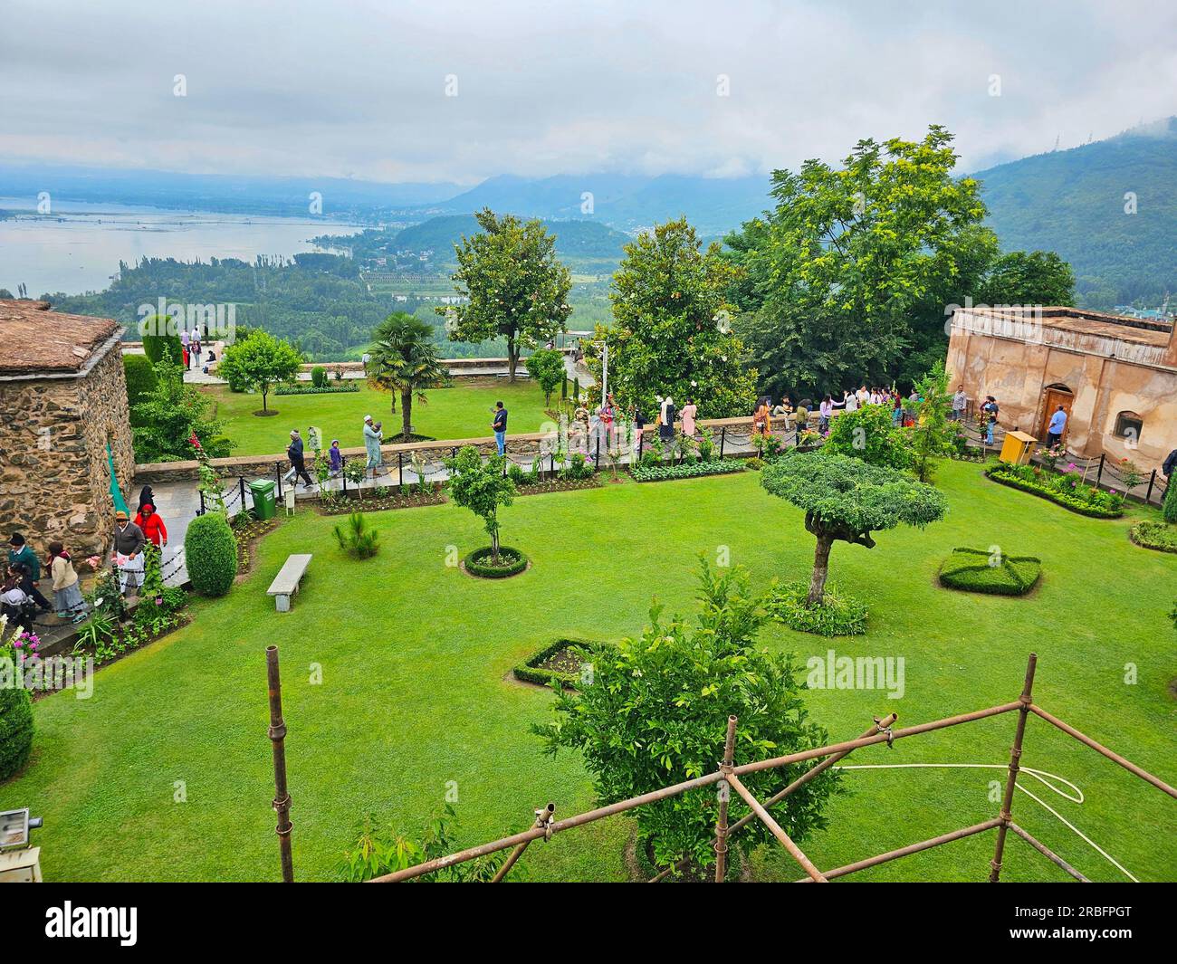 July 8, 2023 in Srinagar, India: General view of the garden of Pari ...