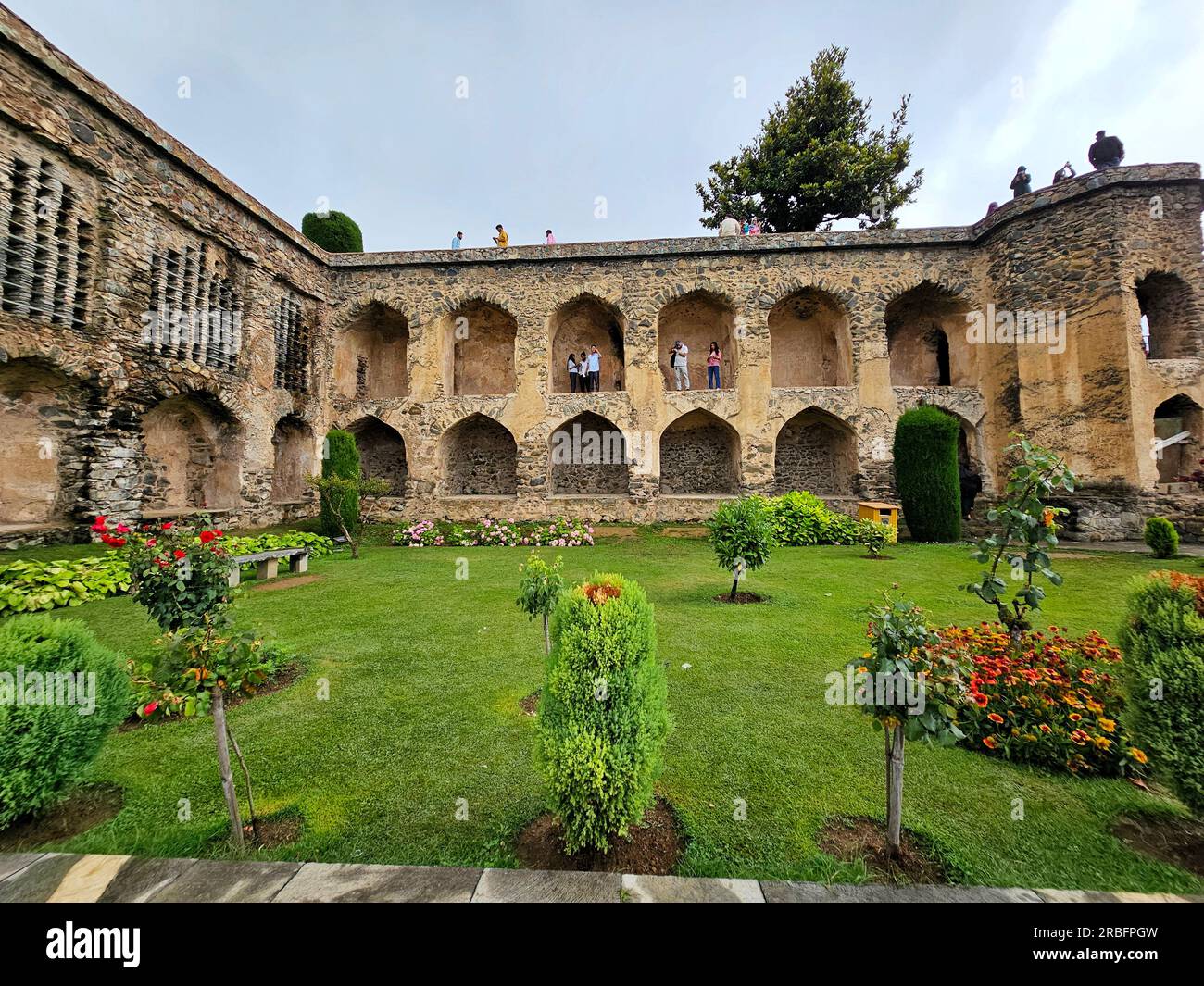 July 8, 2023 in Srinagar, India: General view of the garden of Pari ...