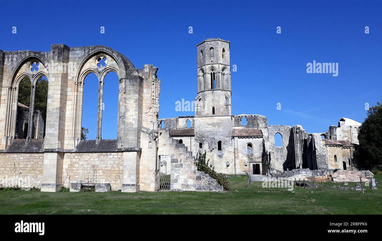 Grande Sauve Abbey, France 1079 by Romanesque Architecture Stock Photo ...