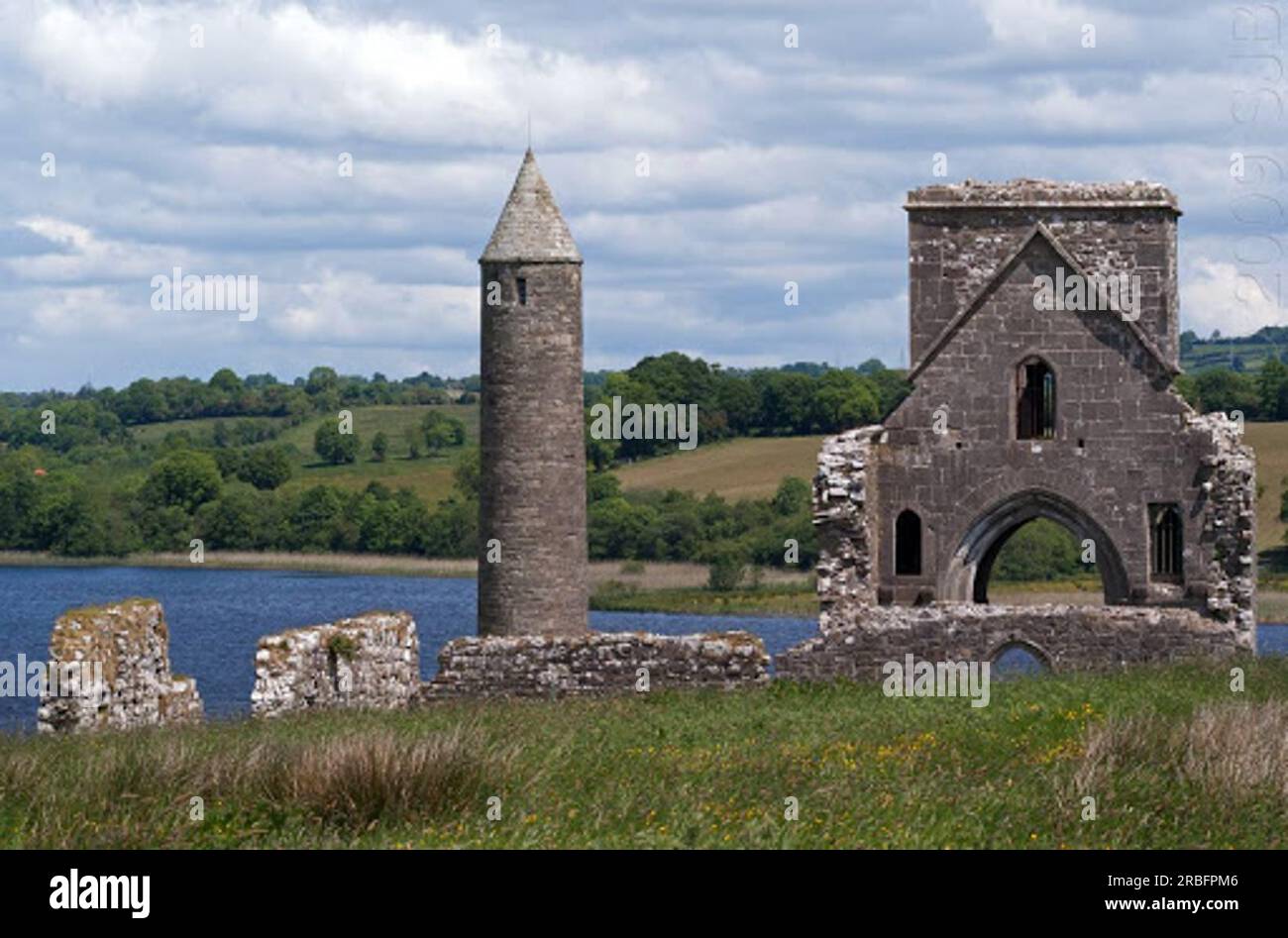 Devenish Round Tower, Ireland 1150 by Romanesque Architecture Stock ...