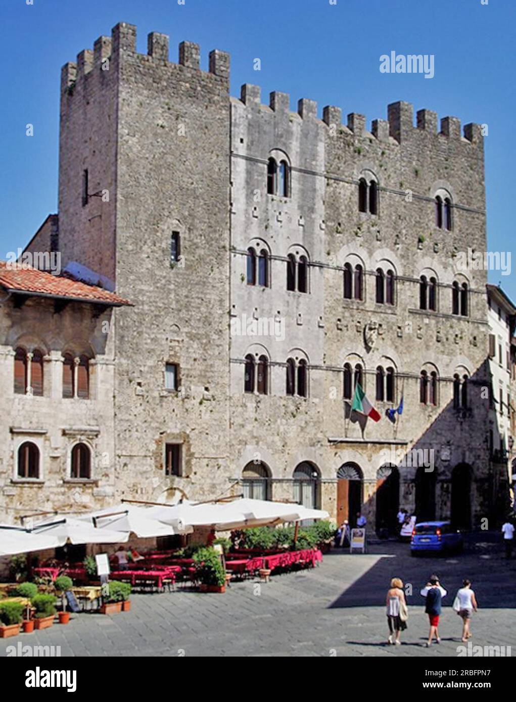 The Civic Hall in Massa Marittima, Italy 1200 by Romanesque ...