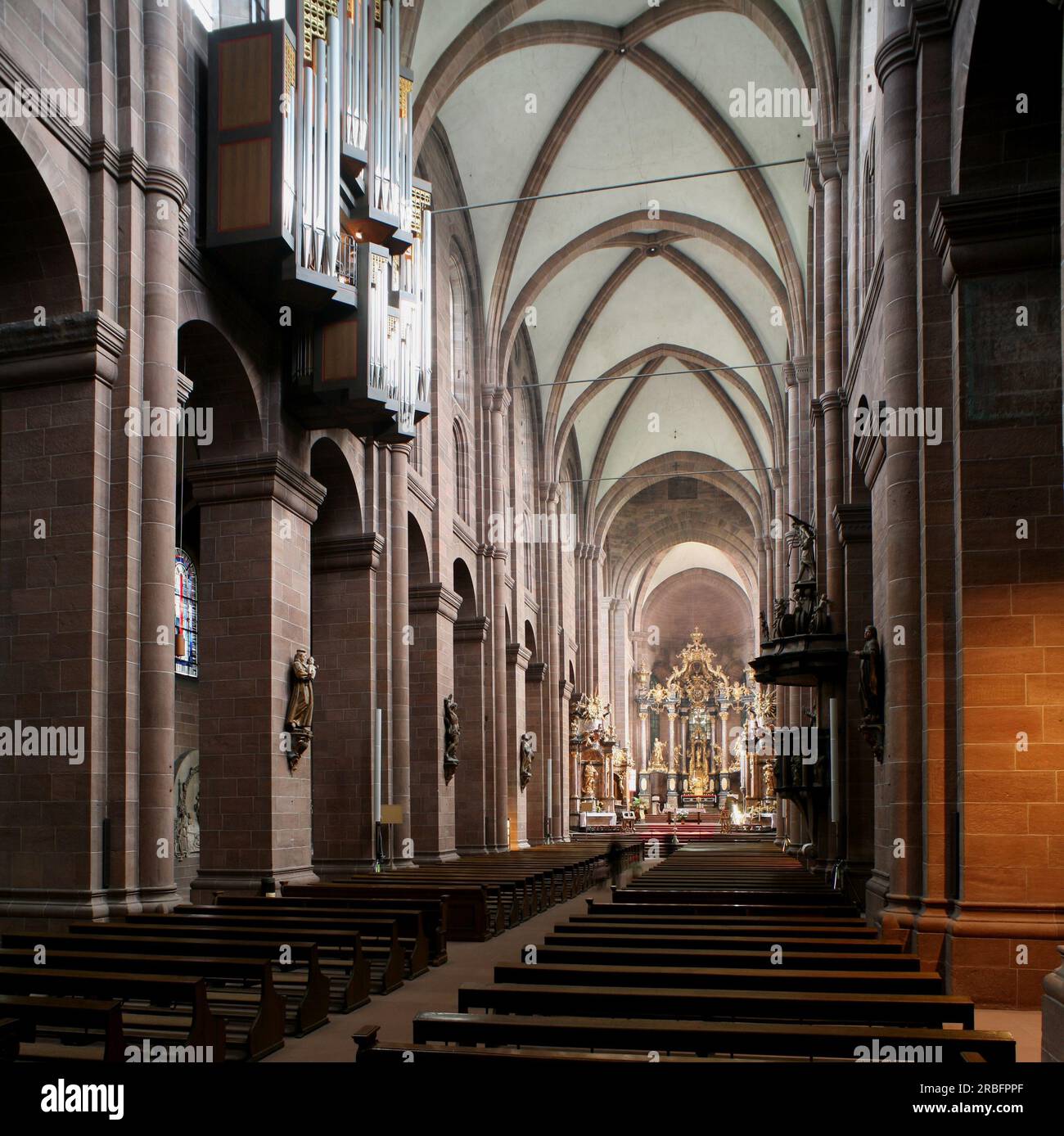 Interior of Worms Cathedral, Germany 1181 by Romanesque Architecture ...