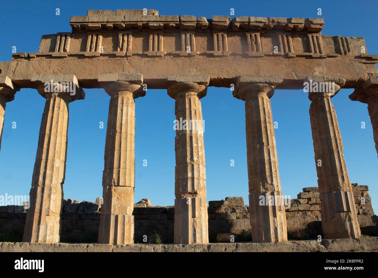 Ruins of Greek Temple C - on the acropolis, the hilltop citadel of the ...