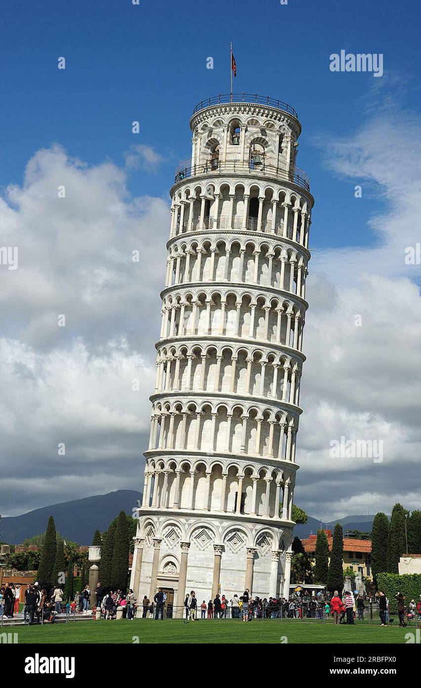 Leaning Tower of Pisa, Italy 1173 by Romanesque Architecture Stock ...