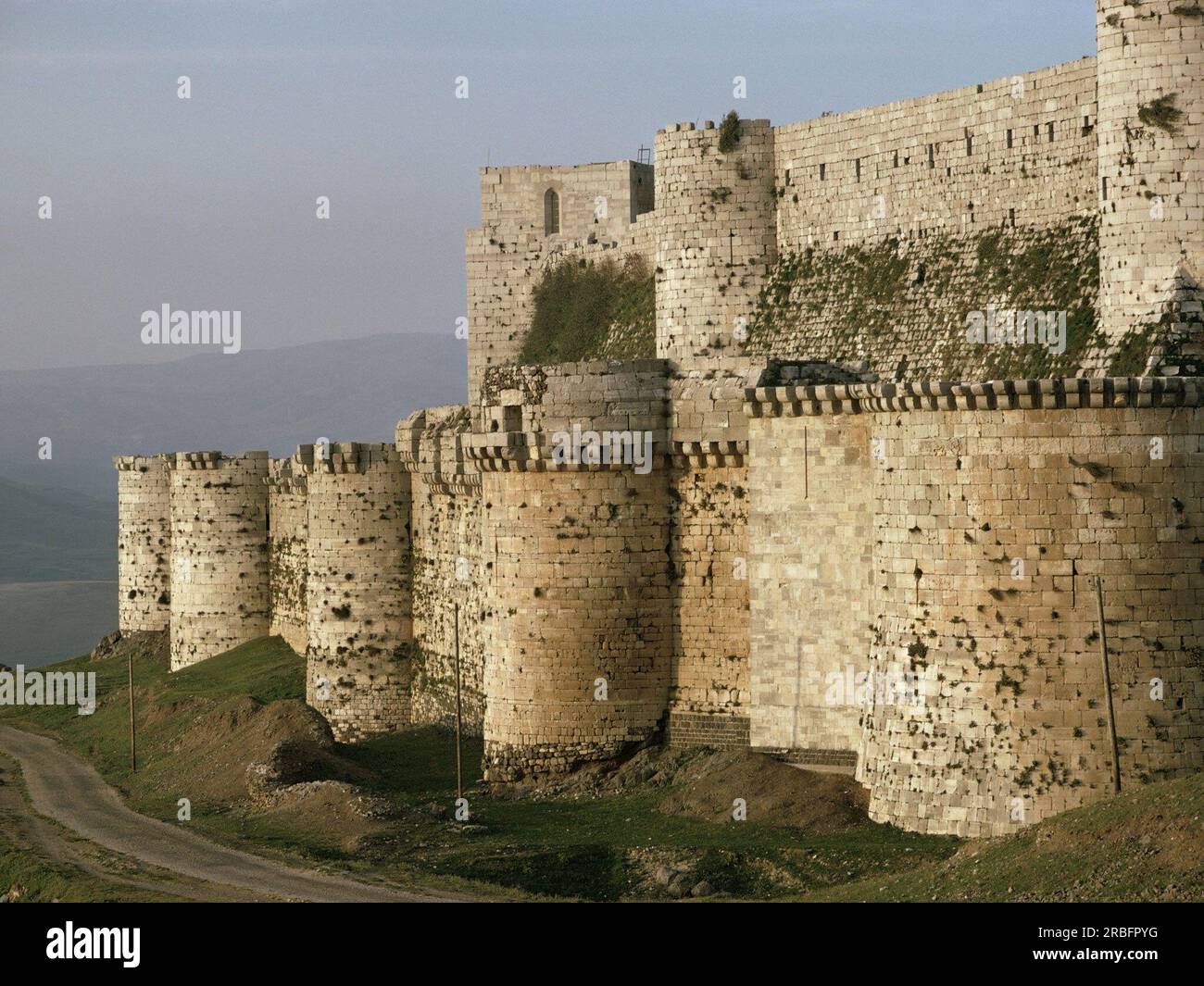 Krak Des Chevaliers, Syria 1170 by Romanesque Architecture Stock Photo ...
