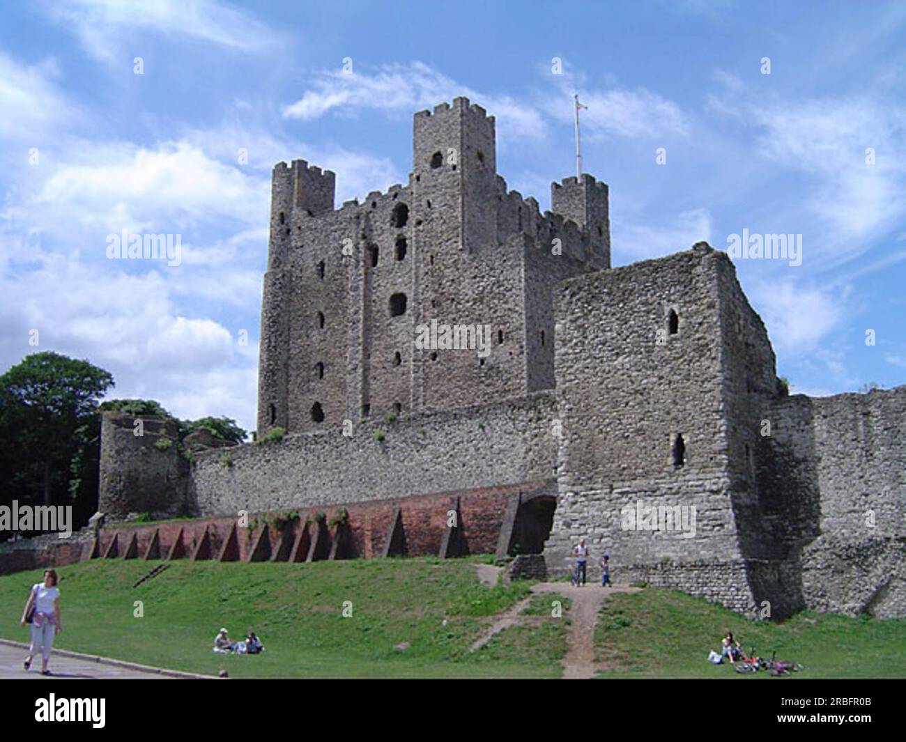 Rochester Castle, England 1100 by Romanesque Architecture Stock Photo ...