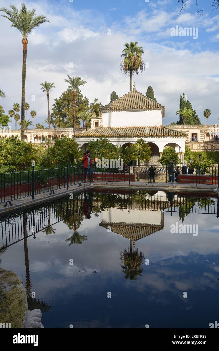 The Seville Alcazar. The palace complex, a UNESCO World Heritage Site ...