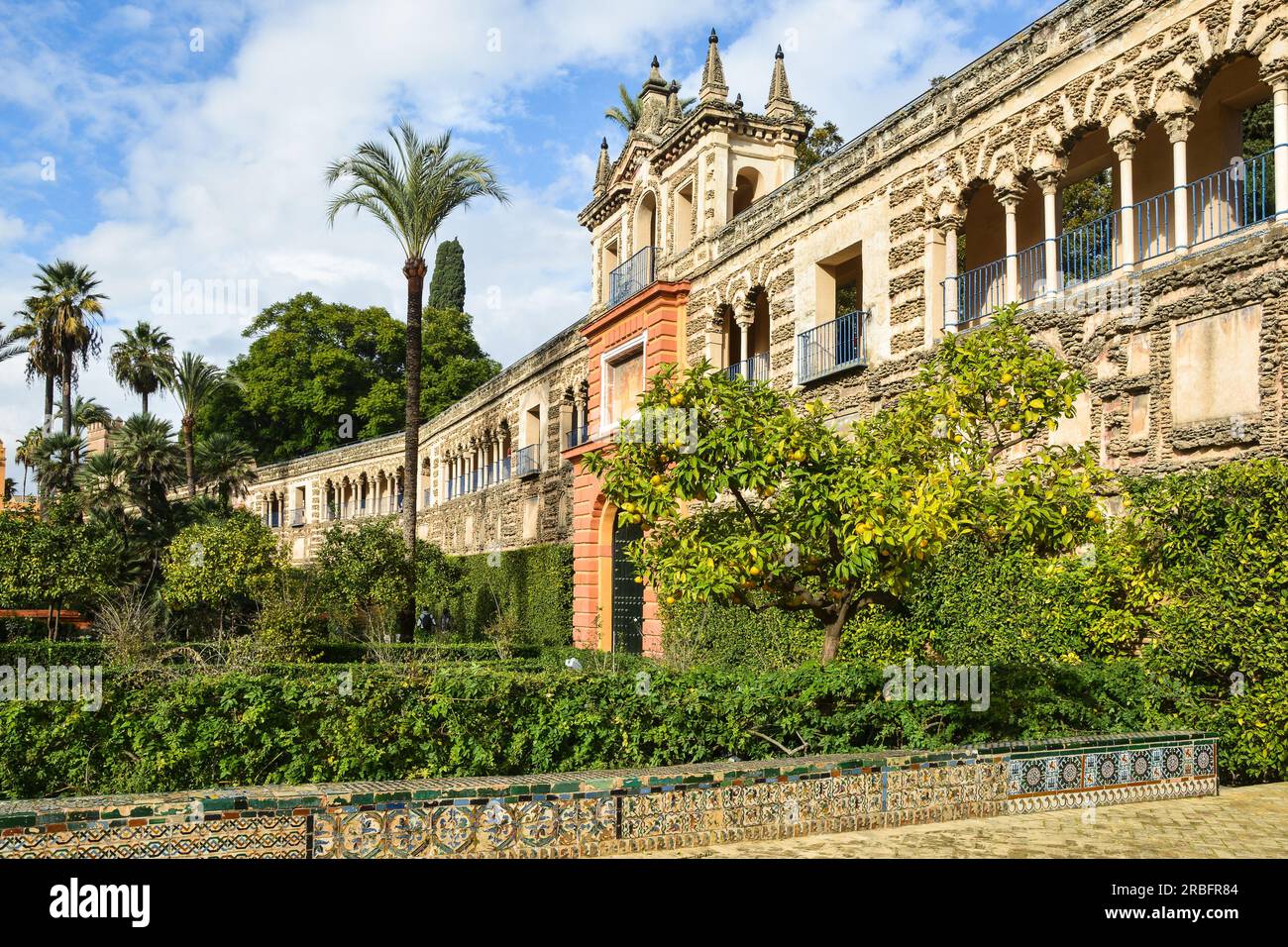 The Seville Alcazar. The palace complex, a UNESCO World Heritage Site ...