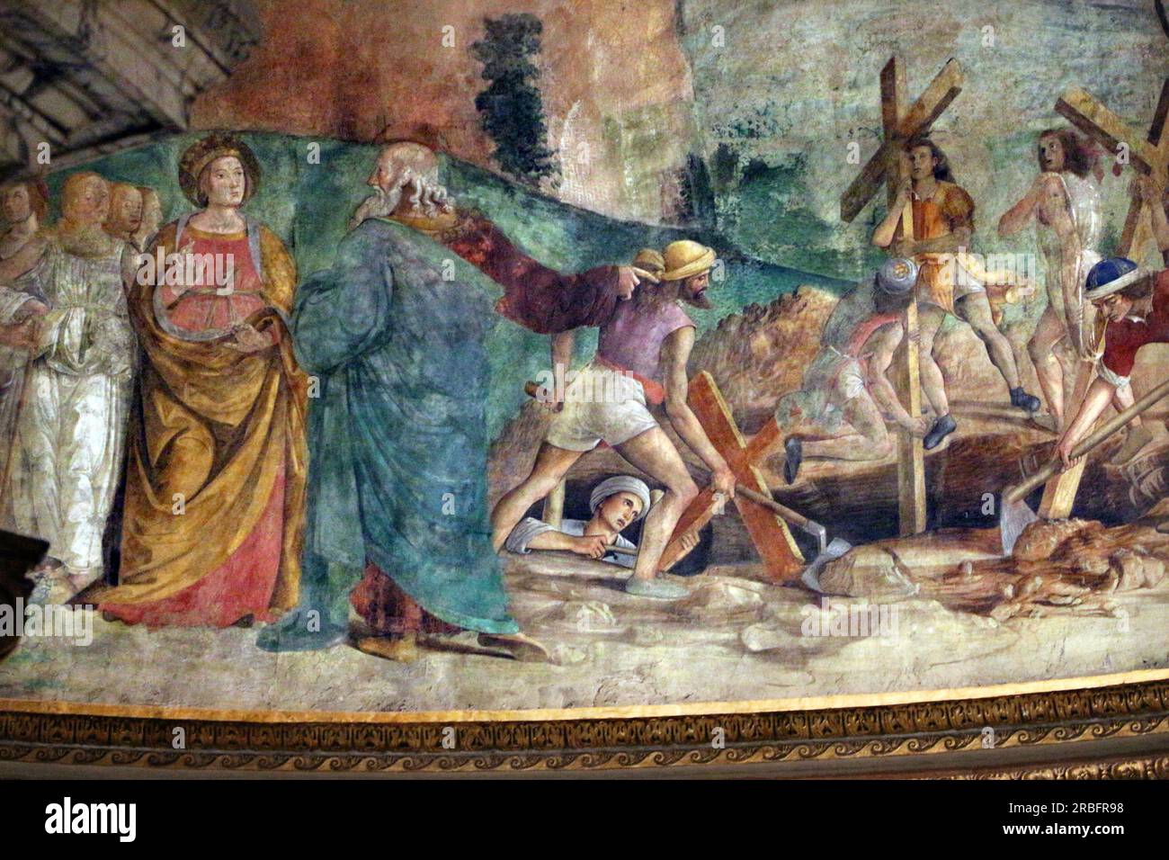 Stories of the Holy Cross 1492 by Antoniazzo Romano Stock Photo - Alamy