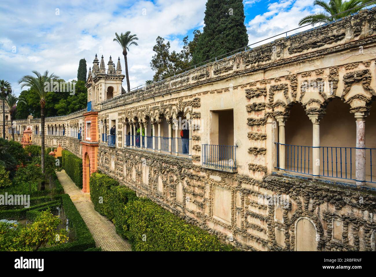 The Seville Alcazar. The palace complex, a UNESCO World Heritage Site ...
