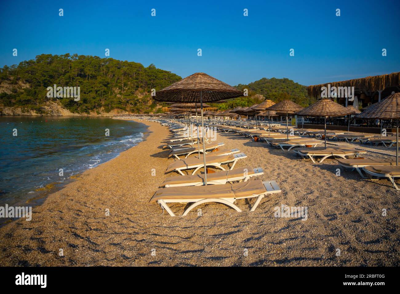 Aerial view blue lagoon without hi-res stock photography and images - Alamy
