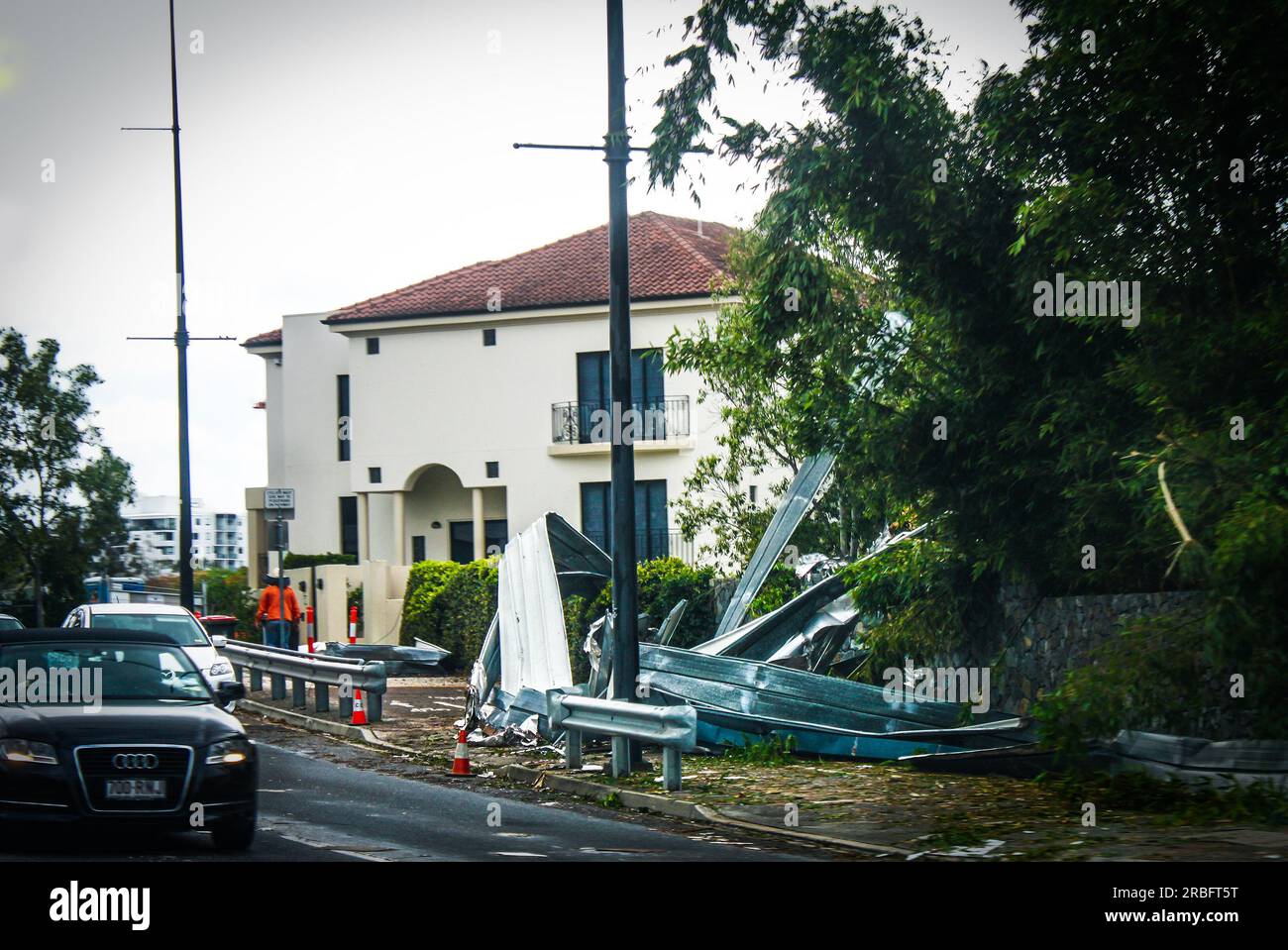 2014 12 04 Toowong Australia - Aftermath of big wind storm that ripped ...