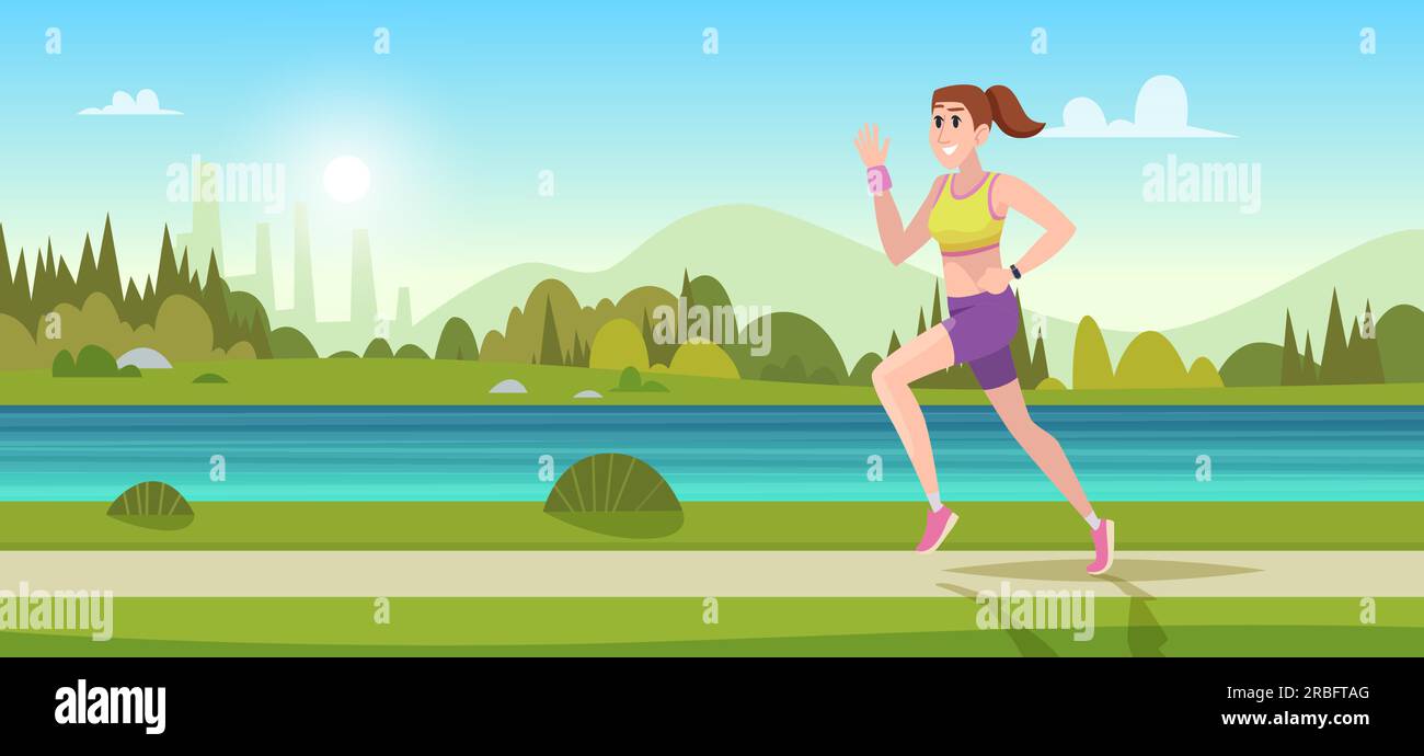 Runners background. Active people sportsmen running exact vector ...