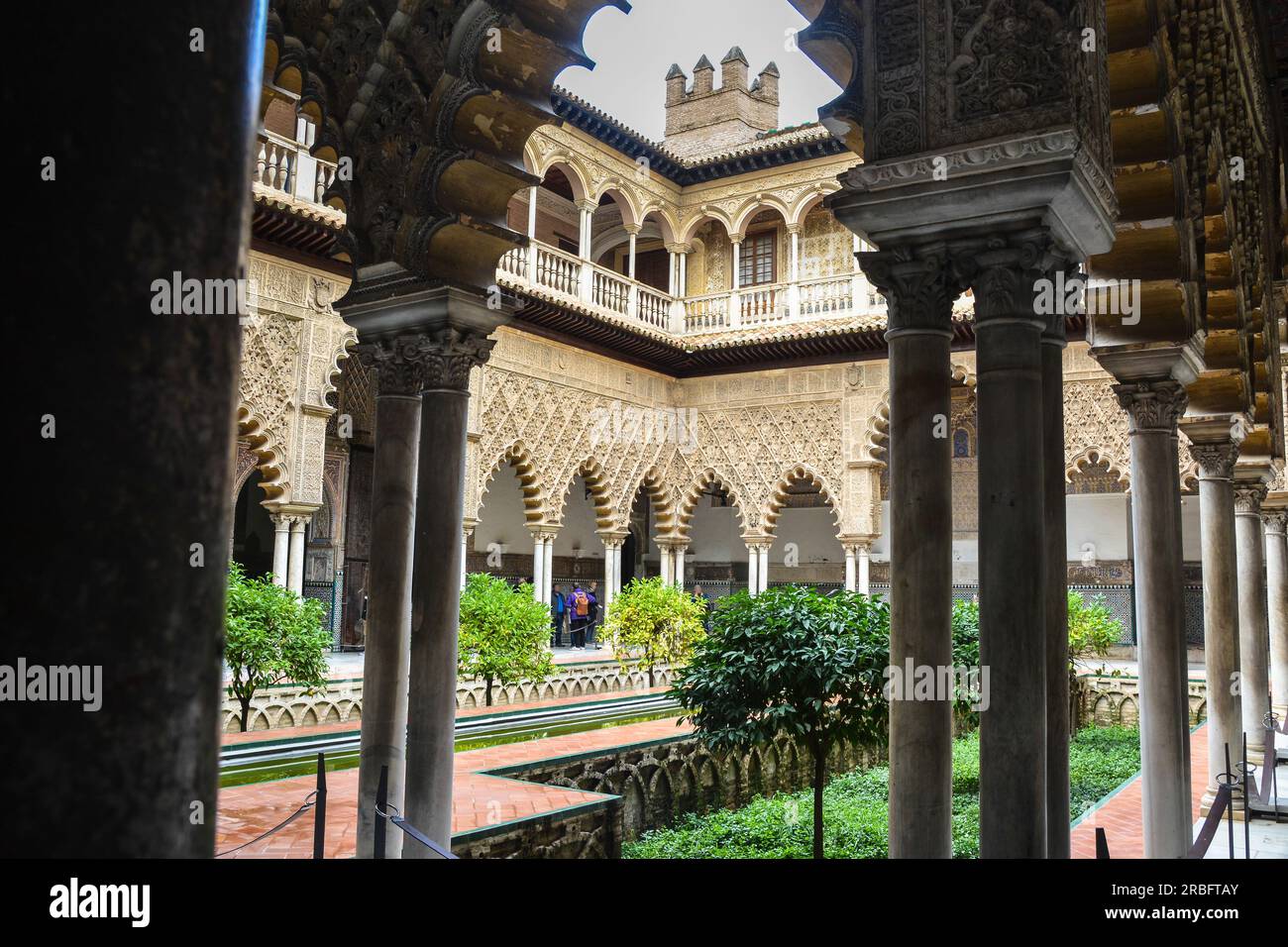 The Seville Alcazar. The palace complex, a UNESCO World Heritage Site ...
