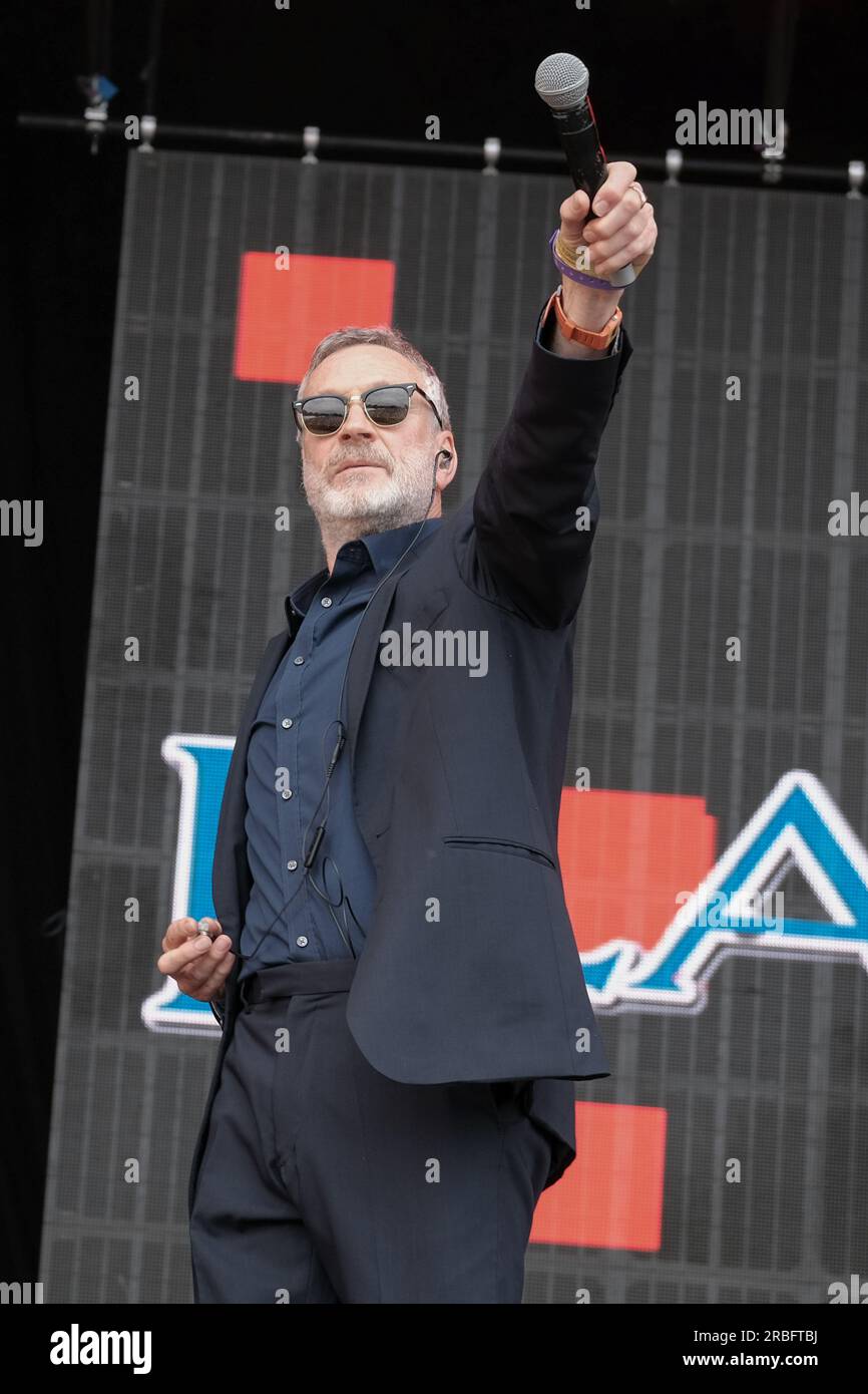 Southampton, UK. 08th July, 2023. Neil Arthur, lead vocalist with ...