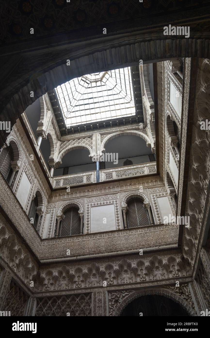 The Seville Alcazar. The palace complex, a UNESCO World Heritage Site ...