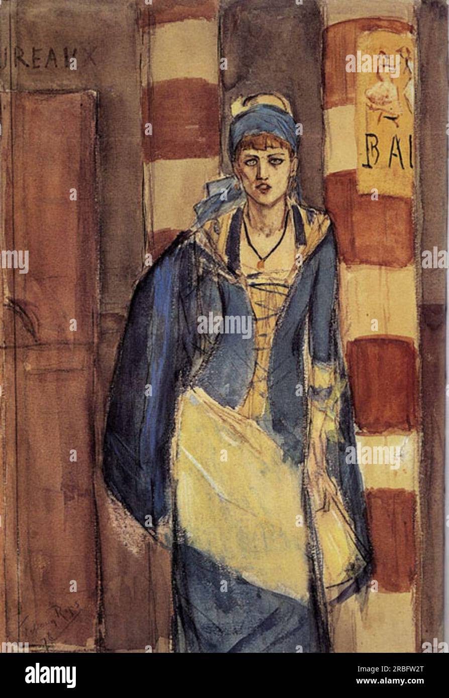 The Absinthe Drinker 1877 by Felicien Rops Stock Photo - Alamy