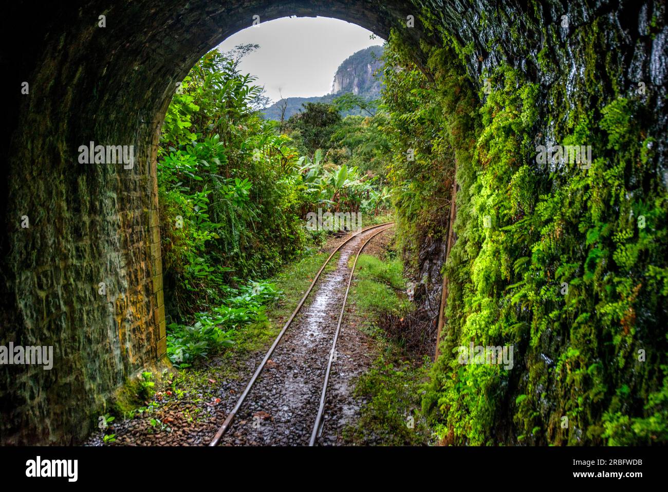 Old train on the railway line from Fianarantsoa to Manakara, Madagascar ...