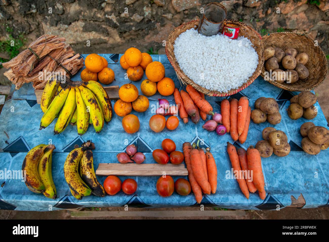 Fruits and vegetables in the Fianarantsoa market, Madagascar Island ...