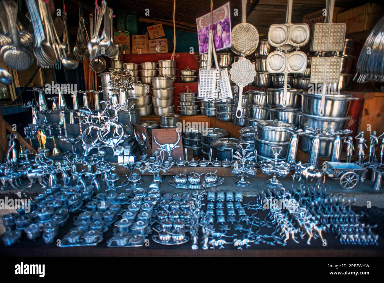 Artisan making aluminium pots, Ambatolampy, Antsirabe, Central ...