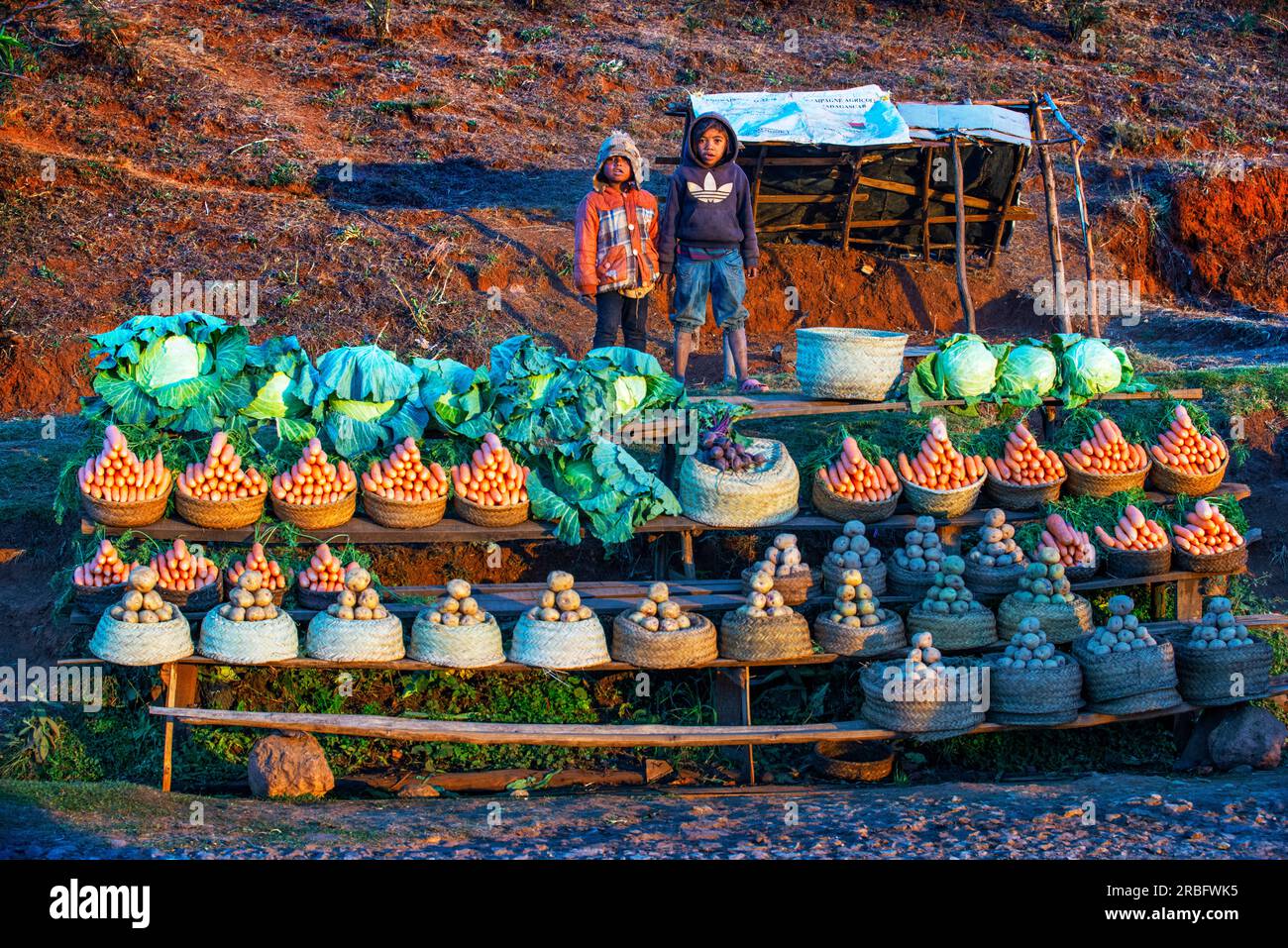 Vegetable local market near Madagascar; Antanifotsy; Antanifotsy ...