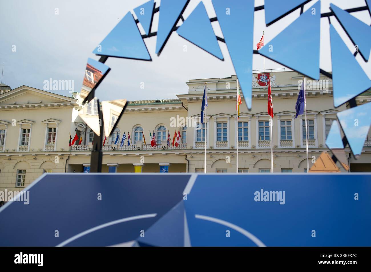 Nato vilnius flags hi-res stock photography and images - Alamy