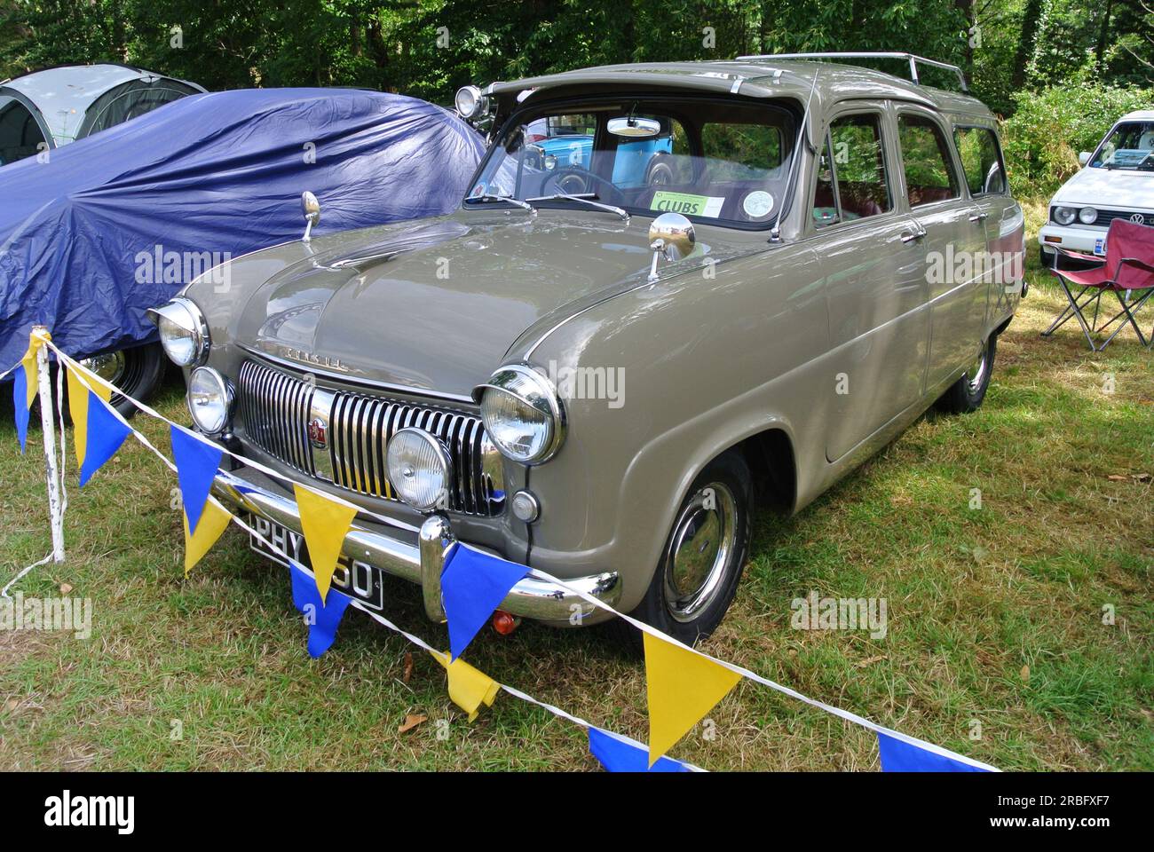 A 1953 Ford Consul Mk.1 estate parked on display at the 48th Historic ...