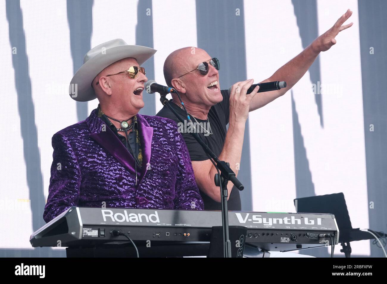 Martyn Ware, keyboard player and singer and lead male vocalist Glenn ...