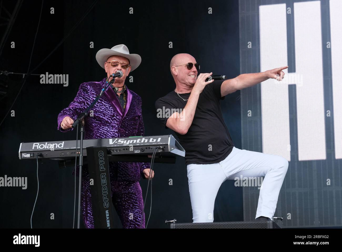 Martyn Ware, keyboard player and singer and lead male vocalist Glenn ...