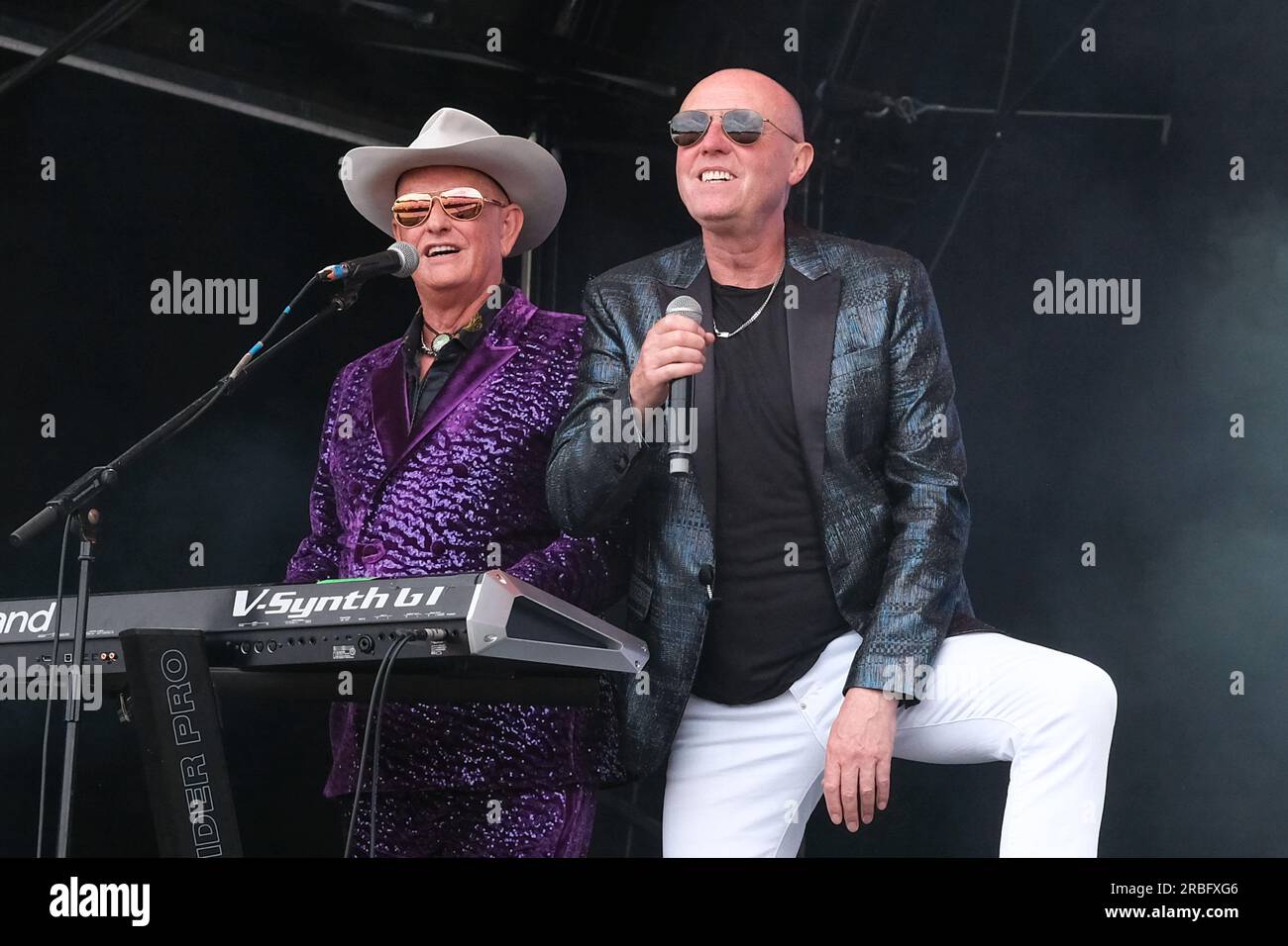 Martyn Ware, keyboard player and singer and lead male vocalist Glenn ...