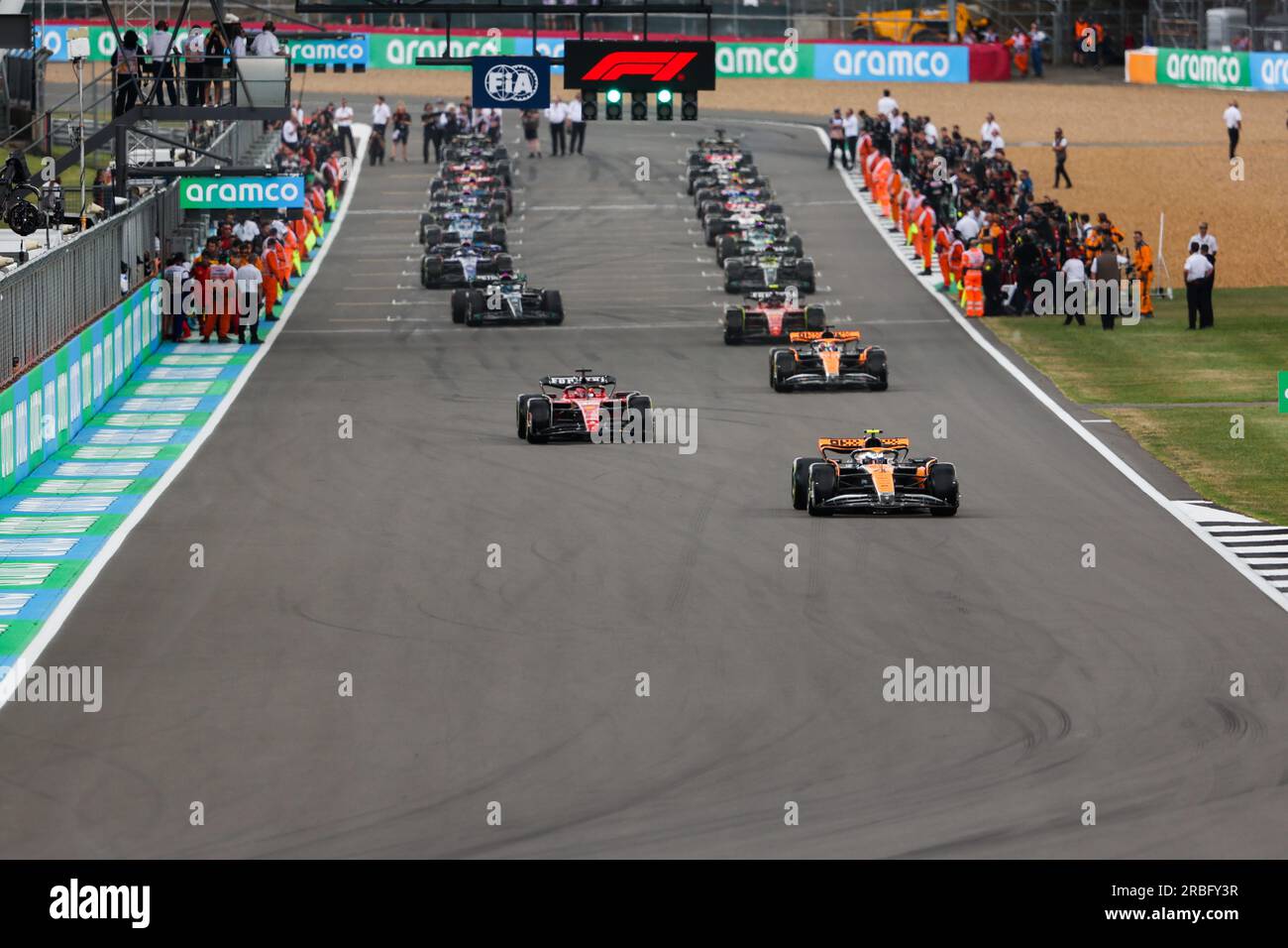 starting grid, grille de depart, during the 2023 Formula 1 Aramco ...