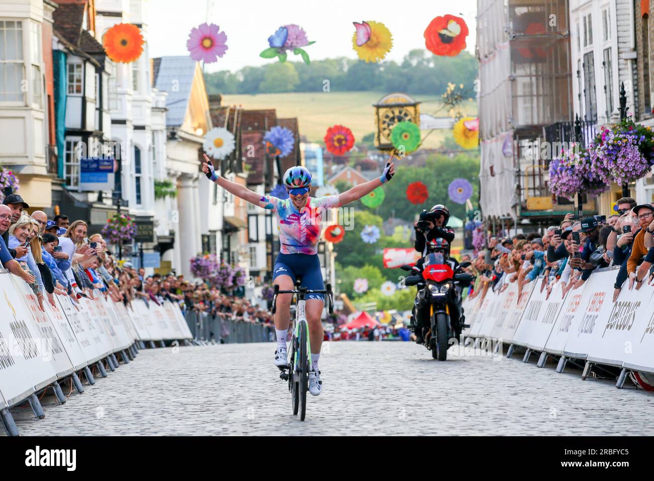 Alex Morrice (Canyon SRAM) crossing the line solo winning the Parcours ...
