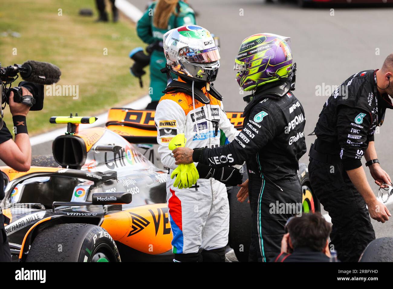 NORRIS Lando (gbr), McLaren F1 Team MCL60, HAMILTON Lewis (gbr ...