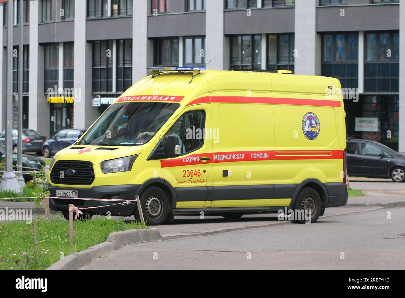 Russian Federation. Saint-Petersburg. Summer, July. Emergency medical ...