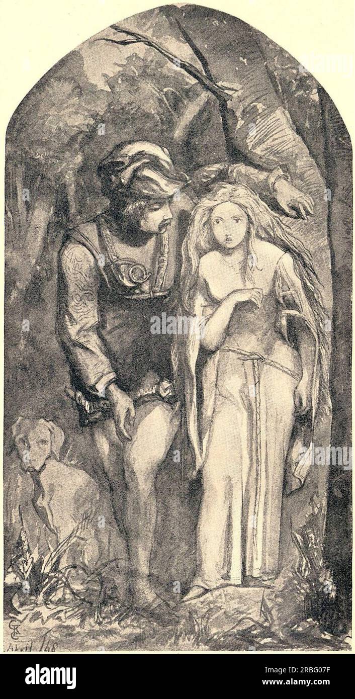 The Beautiful Lady Without goods 1848 by Dante Gabriel Rossetti Stock ...