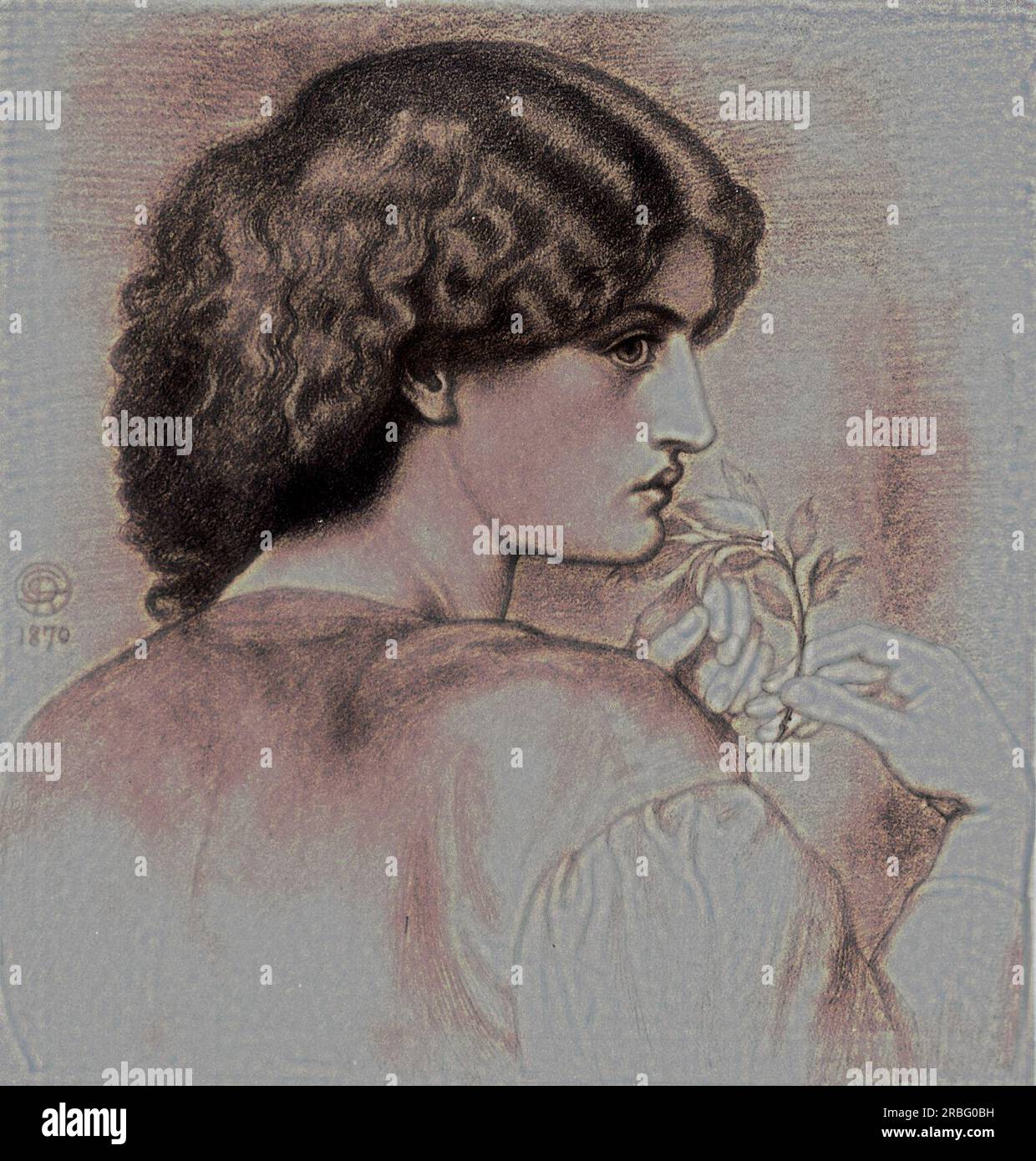 The Roseleaf 1865 by Dante Gabriel Rossetti Stock Photo - Alamy