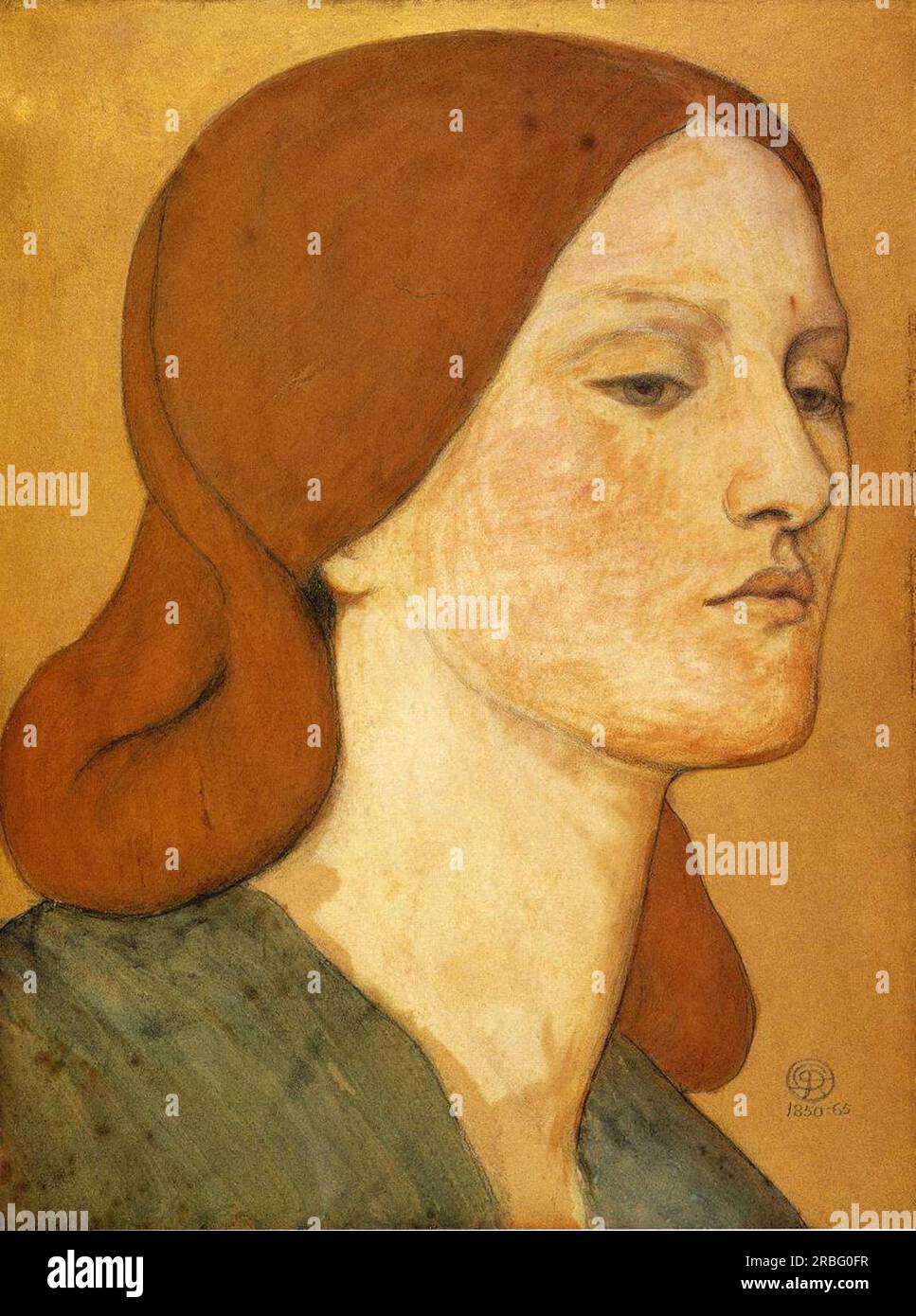 Portrait of Elizabeth Siddal 1865 by Dante Gabriel Rossetti Stock Photo ...