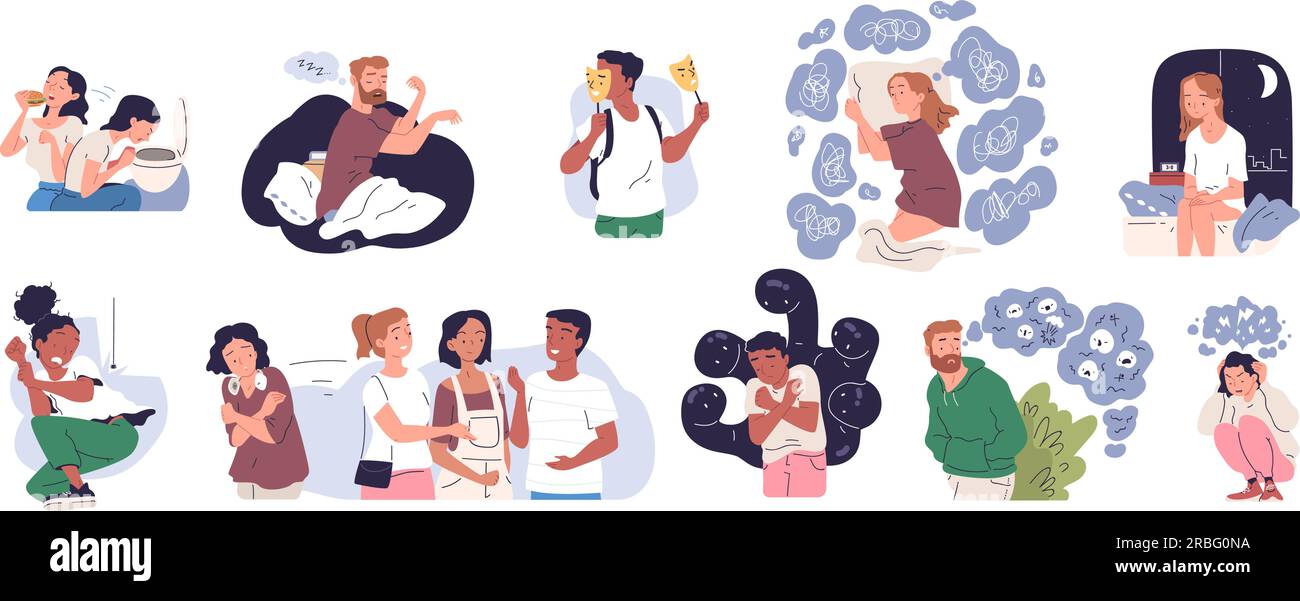 Psychiatric disorders. Psychological illness or psychic diseases ...