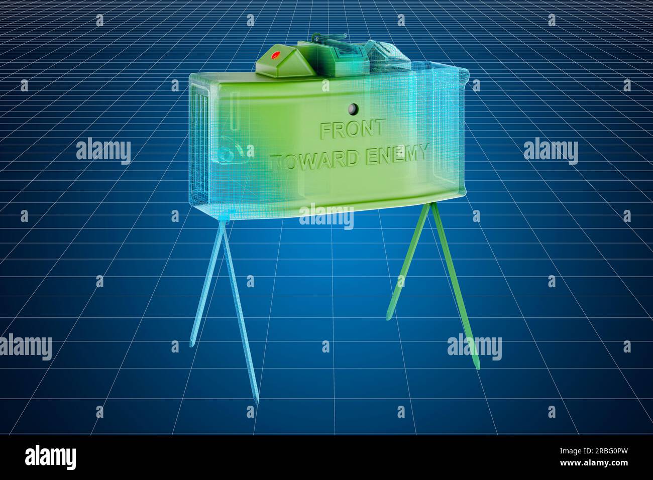 Visualization 3d cad model of anti-personnel mine, 3D rendering Stock ...