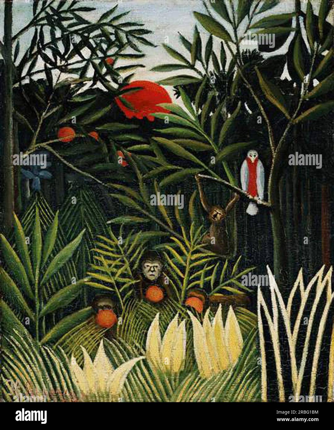 Landscape with Monkeys 1908 by Henri Rousseau Stock Photo - Alamy