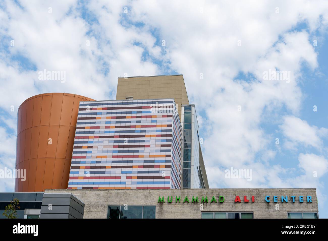 Louisville, Kentucky - Sept. 11, 2021: The copper cone on the Muhammad ...