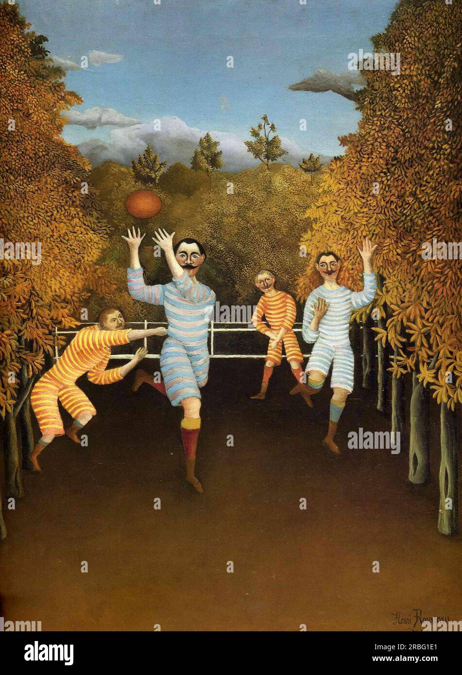 The Football Players (soccer) 1908 by Henri Rousseau Stock Photo - Alamy