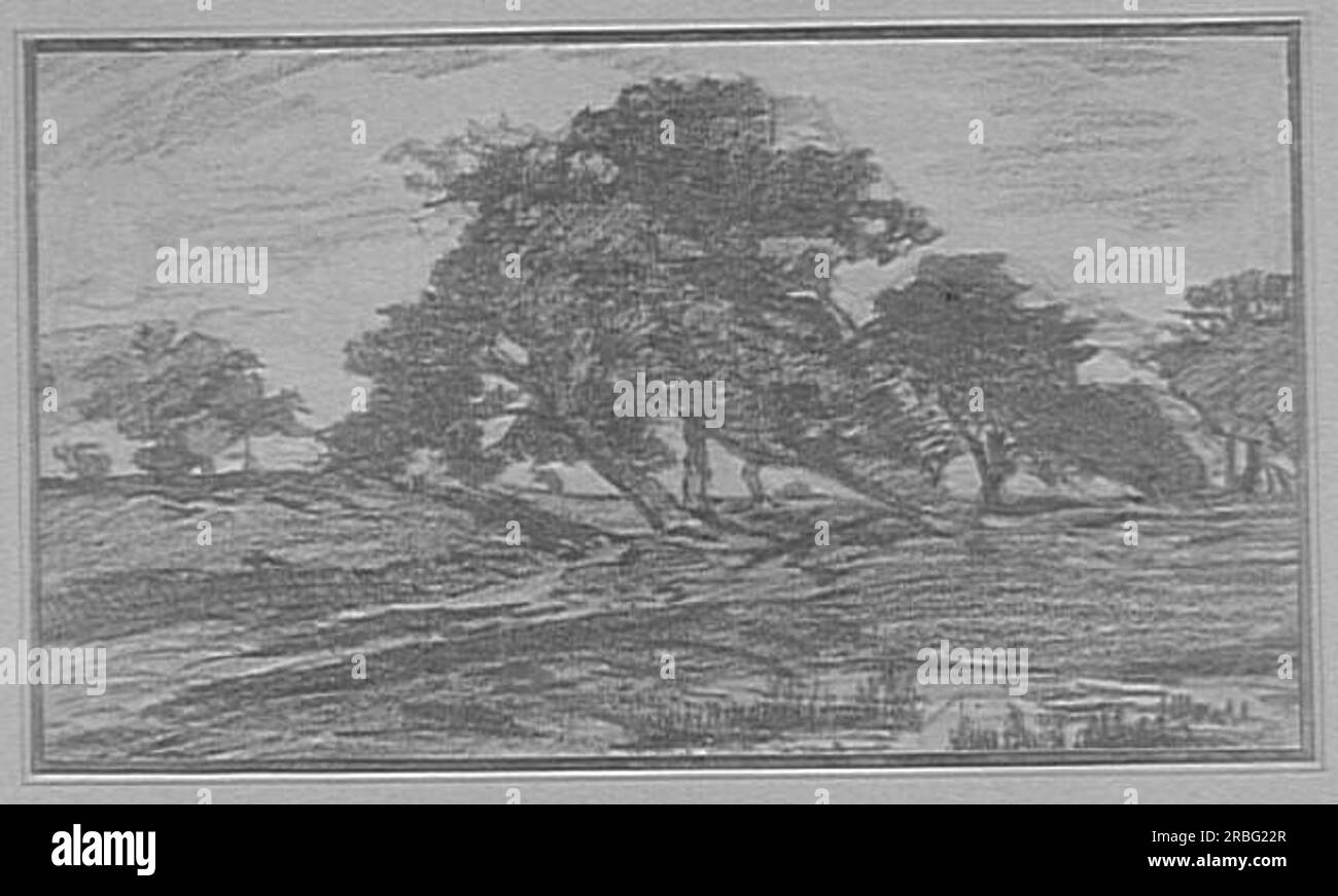 Trees by Theodore Rousseau Stock Photo - Alamy