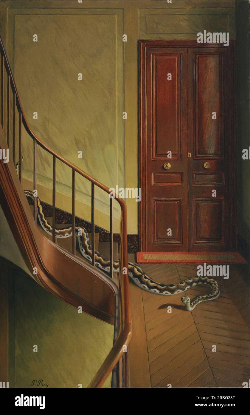 Danger on the Stairs 1928 by Pierre Roy Stock Photo - Alamy