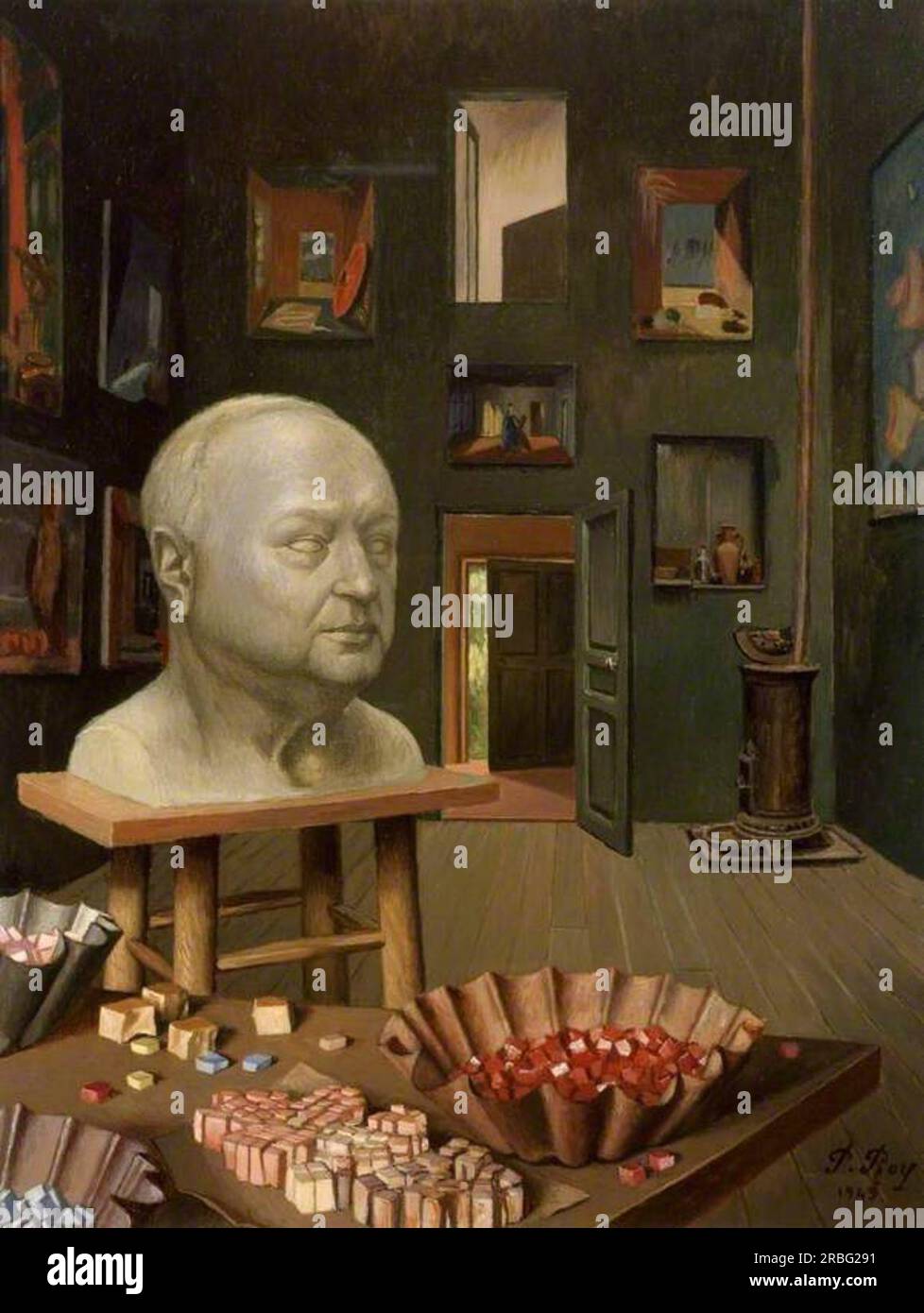 Boris Anrep in his Studio, 65 Boulevard Arago 1949 by Pierre Roy Stock ...