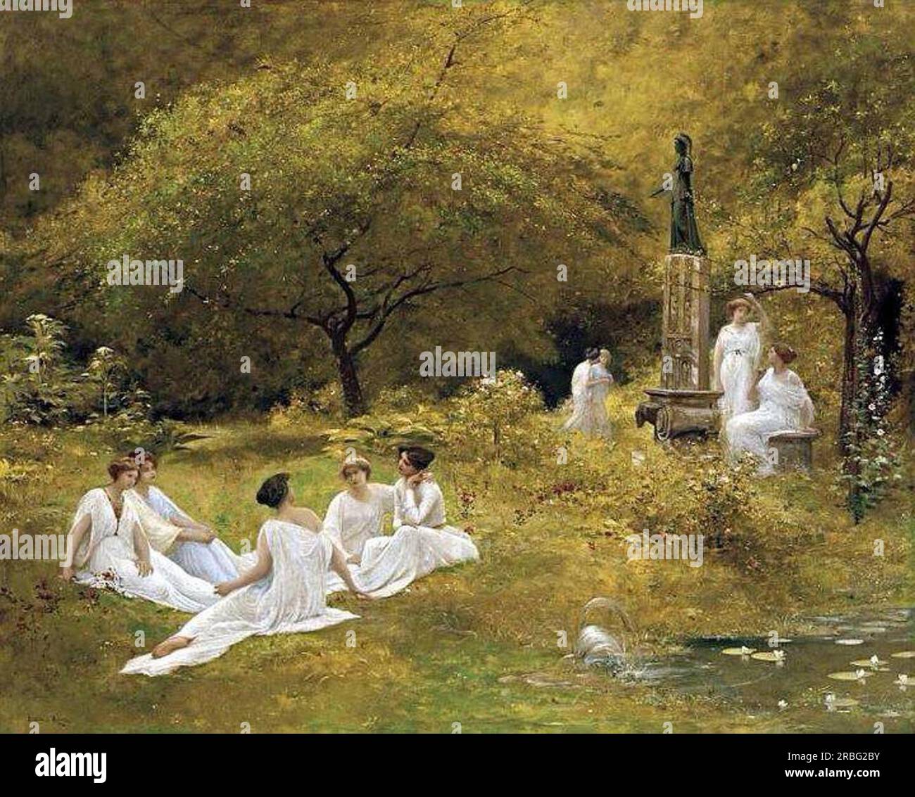 The Muses Garden by Lionel Noel Royer Stock Photo - Alamy
